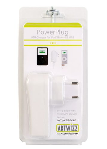 Artwizz PowerPlug Steckdose auf USB-Ladegerät für alle iPods und per USB aufladbare MP3-Player ...