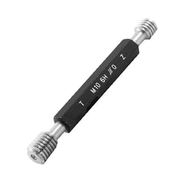 M10 x 1.5mm Pitch 6H Steel Go/No Go Thread Plug Gage Gauge Silver Tone Black: Amazon.com ...