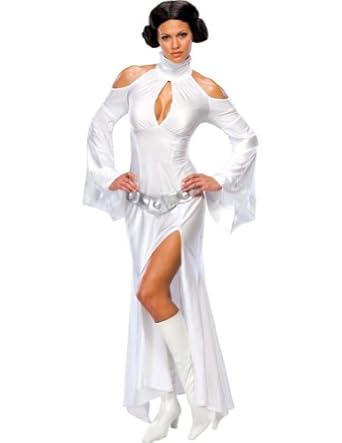 Amazon.com: Adult-Costume Princess Leia White Dress Md Halloween Costume: Adult Sized Costumes ...