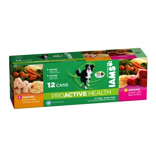 IAMS Proactive Health Dog Food Ground Variety Pack 13 2 Ounce Cans IAMS Proactive Health Dog Food Ground Variety Pack 13 2 Ounce Cans