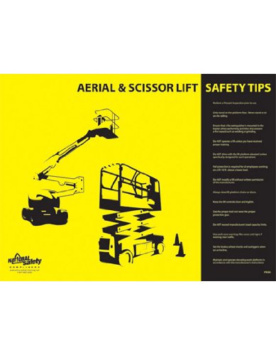 National Safety Compliance Aerial And Scissor Lift Safety Poster ...