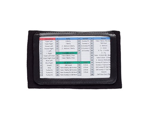 WristCoaches QB Wrist Coach Playbook Wristband Adult Black WristCoaches QB Wrist Coach Playbook Wristband Adult Black