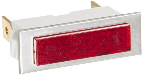 Snap In Rectangular Indicator Light, 0.375" x 1.28" Panel Cutout, 0.250 Quikconnect Connection ...