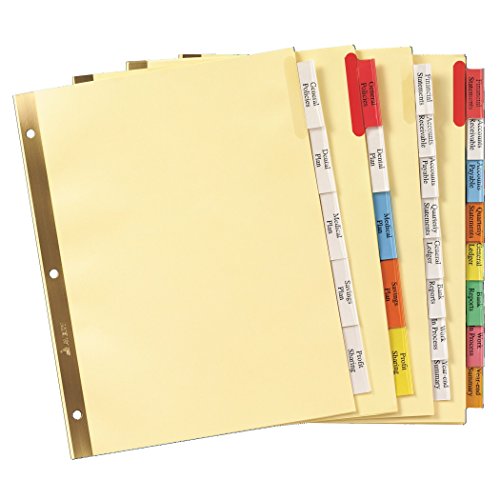 Avery Big Tab Insertable Dividers 5 Tab Set 11109