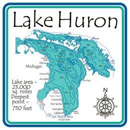 Amazon.com : Lake Huron 3D Laser Carved Depth Map - Great - GL 24 inch x 30 inch : Wall Maps ...