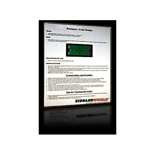 Amazon Bumper Pool Billiards Laminated Rules Regulations Bumper Pool Tables Sports 