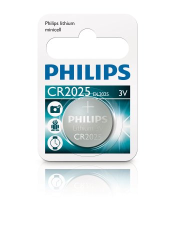 Philips Lithium Button Cell Battery 3V, CR2025, DL2025, 10 Batteries | Event supplies mart