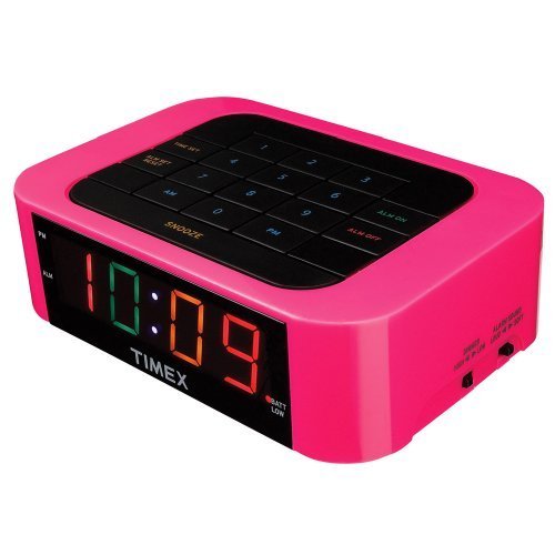 Pink Digital Alarm Clock