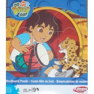 Nick Jr. Go Diego Go! Woodboard Puzzle - Diego with Drum and Baby ...