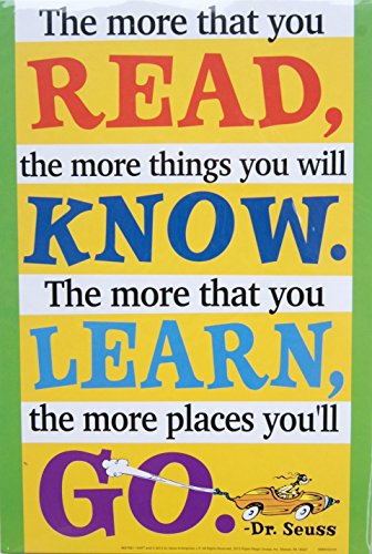 Dr. Seuss "Oh, the Places You'll Go!" Reading Poster (8.5" x - Import ...