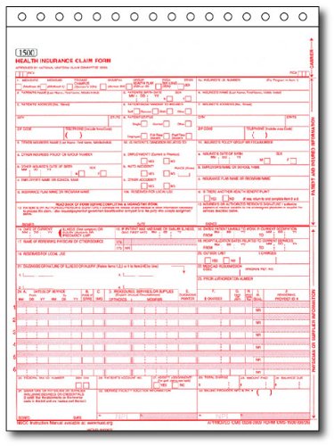 Discover Bargain For Handwritten Only. CMS 1500 / Hcfa 1500 Medical Billing Forms (25 Sheets) – HESV
