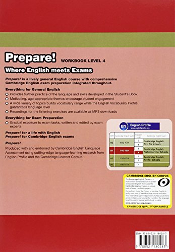 Libro Cambridge English prepare! Level 4. Workbook. Con espansione ...