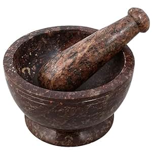 Amazon.com: Handmade Natural Stone Mortar and Pestle Set, Indian Kitchen Utensils: Kitchen & Dining