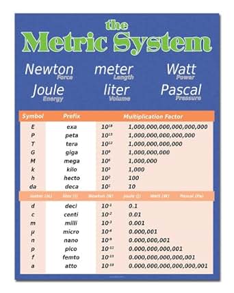 Amazon.com: The Metric System - 20" x 26" - Classroom Poster ...