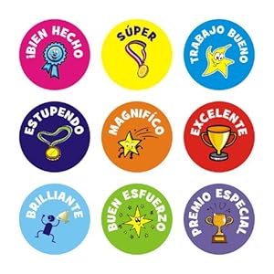 Elogios para niños Mini Pegatinas generales / Escuela: Amazon.es: Hogar
