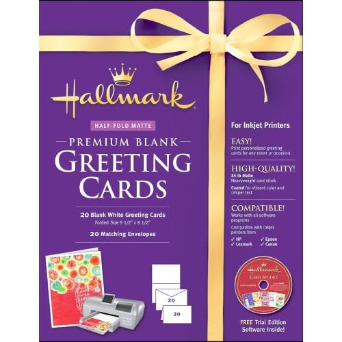Hallmark Blank Greeting Cards Half fold Matte Premium 20 Count Hallmark Blank Greeting Cards Half fold Matte Premium 20 Count