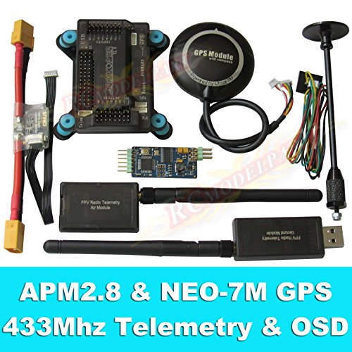 Buy Hobbypower APM2.8 Flight Controller +7M GPS, 3DR 433Mhz Telemetry, OSD, Power Module Online ...
