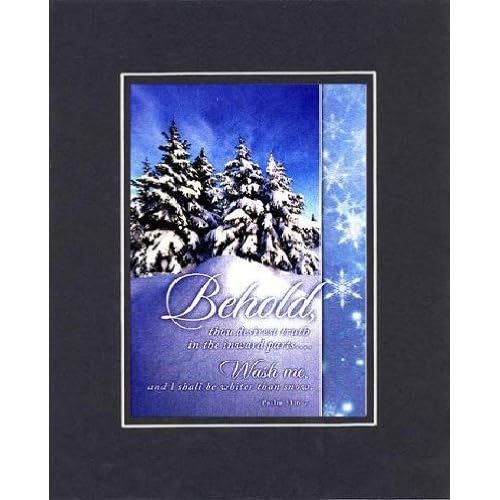Amazon Whiter Than Snow Psalm 51 6 7 8 X 10 Inches
