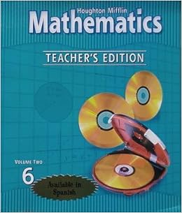 Houghton Mifflin Mathematics, Grade 6, Teacher's Edition, Vol. 2: 9780618100309: Amazon.com: Books