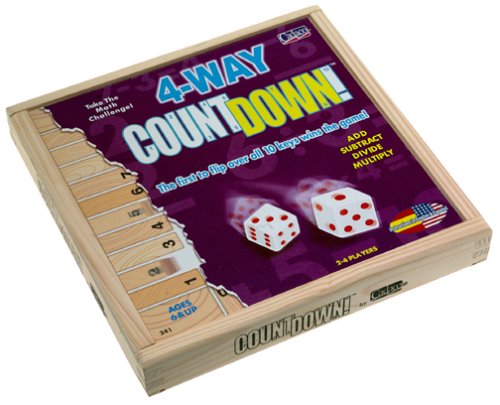 Shut The Box Wooden Dice 4 Way Countdown Wooden Game