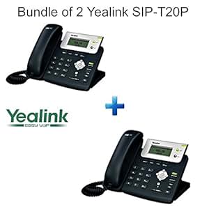 Amazon.com : Yealink SIP-T20P - Bundle of 2 Entry Level IP Phone SIP-T20P (with POE) : Electronics