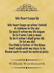 A4 Size Parchment Poster Classic Poem William Wordsworth My Heart Leaps ...
