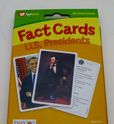U.S. Presidents Flash Cards Flashcards History Facts Trivia 36 Learning ...