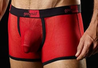 Amazon.com: Good Devil Men's GD5600 Mesh Boxer Red S [Apparel]: Health & Personal Care