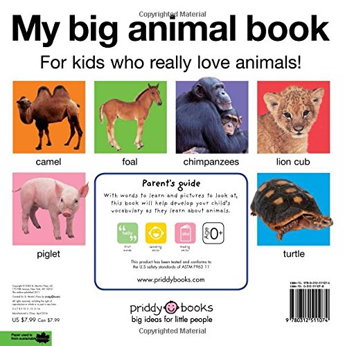 My Big Animal Book (My Big Board Books) Baby Toddler Baby Toys