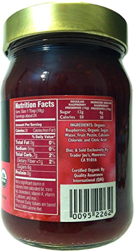 Trader Joe's Organic Raspberry Preserves Food, Beverages Tobacco Food Items Dairy Products ...