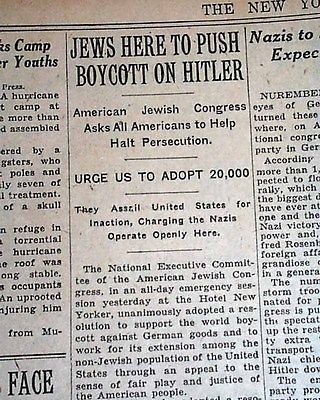 BOYCOTT BY JEWS on Germany & Adolph Hitler Pre JEWISH HOLOCAUST 1933 ...