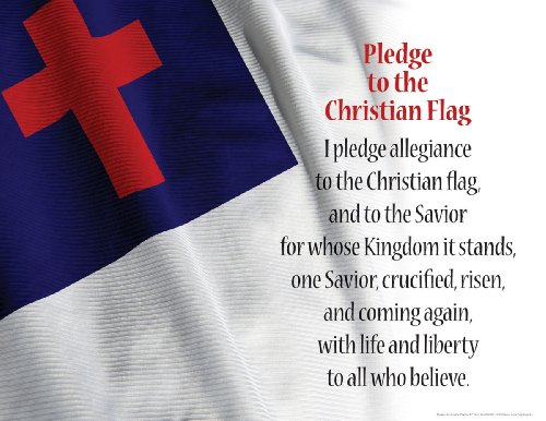 Christian Flag Pledge Poster