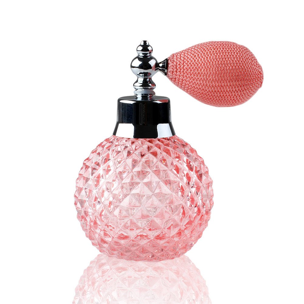 VERY100 Short Spray Atomizer Refillable Vintage Crystal Perfume Bottle VERY100 Short Spray Atomizer Refillable Vintage Crystal Perfume Bottle