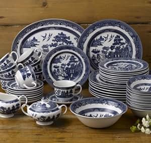 SALE! Johnson Brothers 45-Piece Willow Dinner Set, Blue: - Best Dinnerware Sets 2016A