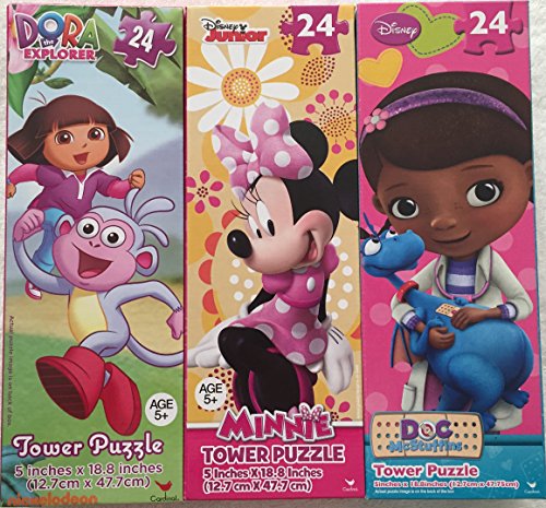 Buy Bundle Lot of 3 24-Piece Tower Puzzles by Cardinal Games: Nickelodeon Dora the Explorer ...