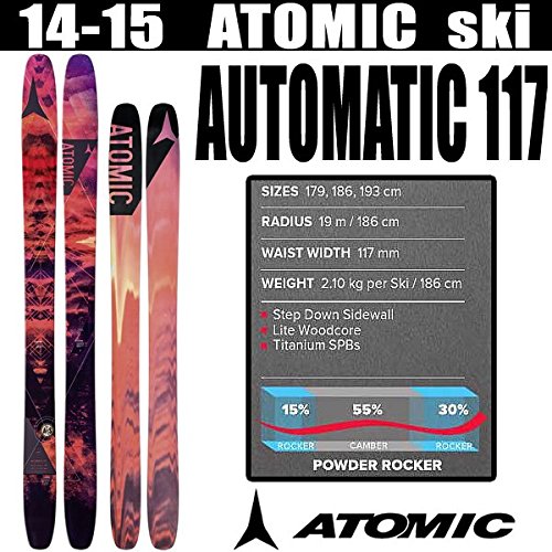 [해외] ATOMIC(아토믹(atomic)) 스키 AUTOMATIC 117 오토마팃쿠117 스키 판 단품 atomic 14-15 플리스(fleece) 키