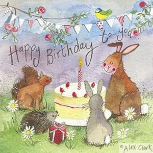 Woodland Animals Birthday Greeting Card by Alex Clark Forest Party ...