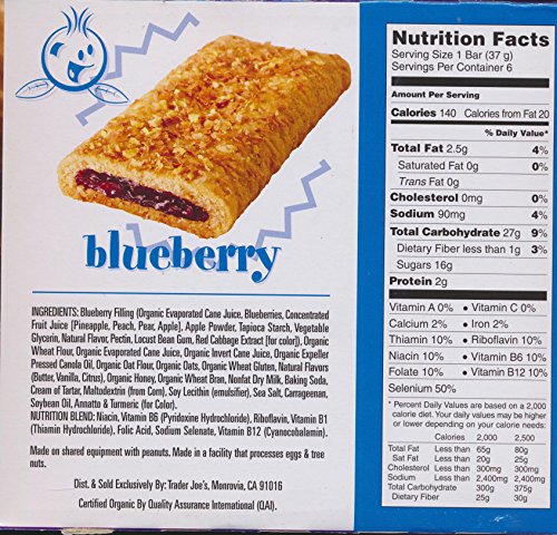 Trader Joe's "Walks Into a Bar" Blueberry Cereal Bars, Multi-pack - 4 Boxes: 6 Bars Box Per Box ...