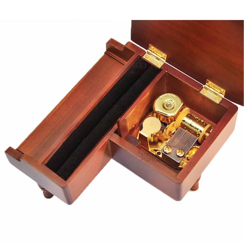 Laxury Antique Vintage Wind Up Wooden Music Box Musical Piano Play Always With Me Of The laxury-antique-vintage-wind-up-wooden-music-box-musical-piano-play-always-with-me-of-the