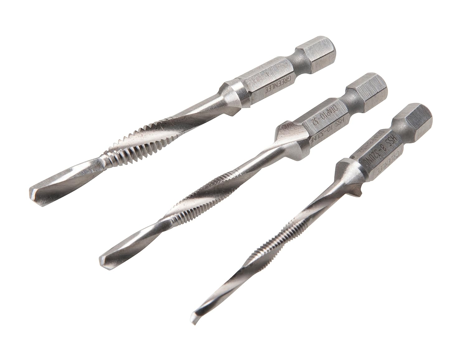 Greenlee DTAPKIT 6 32 To 1 4 20 6 Piece Combination Drill And Tap Set greenlee-dtapkit-6-32-to-1-4-20-6-piece-combination-drill-and-tap-set