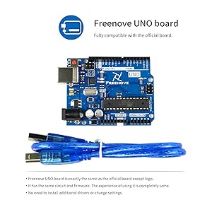 Freenove Ultimate Starter Kit for Arduino UNO R3, 260 Pages Detailed Tutorials, 217 Items, 51 ...