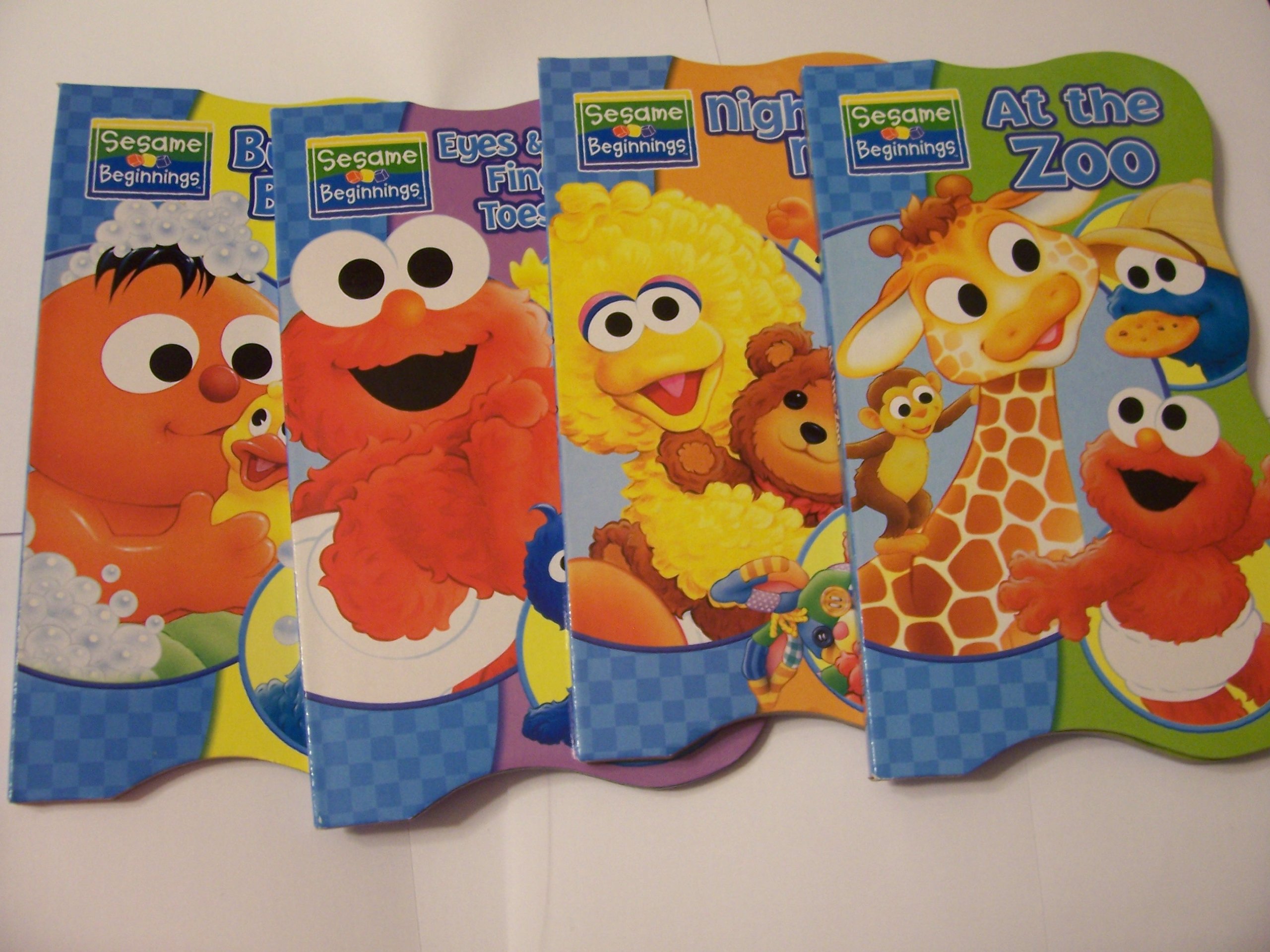30x20 Inch Metal Poster Sesame Street Board Books Set - 4 Shaped Books ...