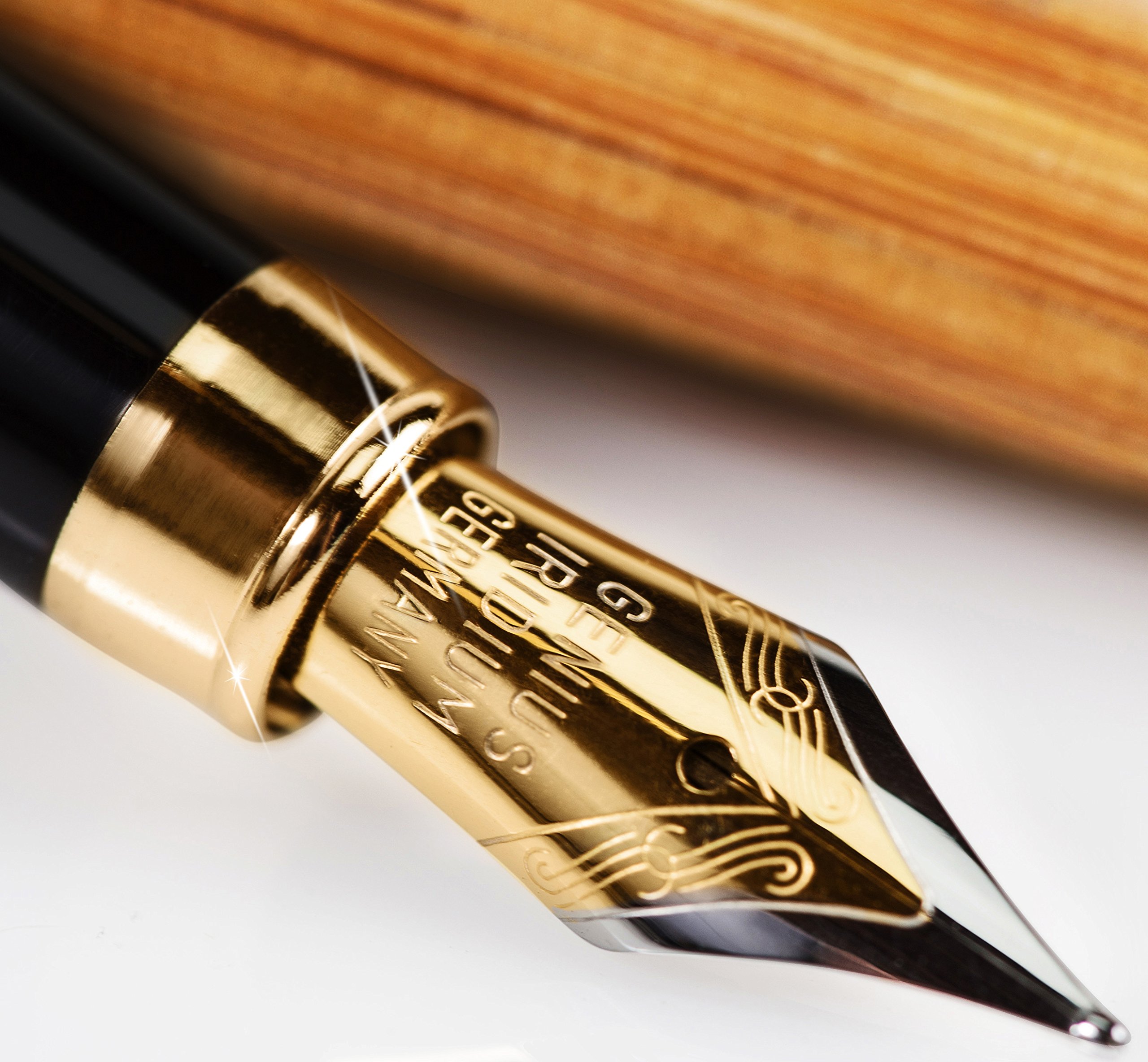 Fountain Pen Writing Set Case 100 Handcrafted Bamboo Vintage
