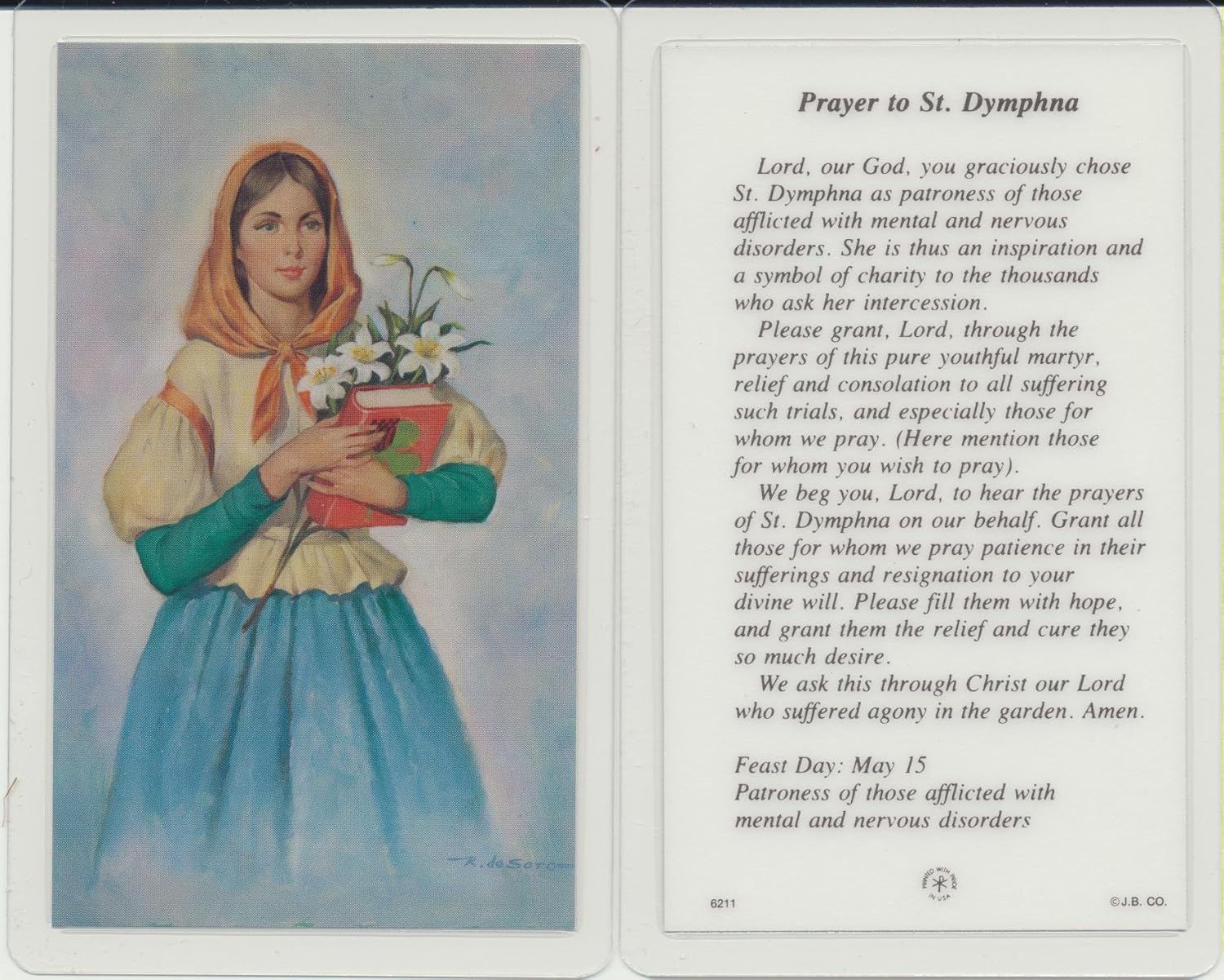 What Is The Prayer To St Dymphna at Elden Martin blog