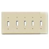 UPC 032664627026 - Cooper Wiring PJ5A 5-Gang Toggle Plate - Almond ...