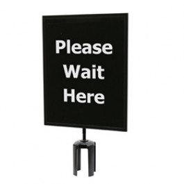 Amazon.com : Queueway Sign 7 x 11 "Please Wait Here" Single Sided ...