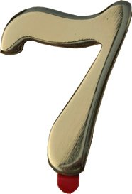Amazon.com: Number 7 - 2" Brass Numbers Better Box Mailboxes Brass Mail ...