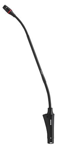 Shure CVG12-B/C Gooseneck Condenser Microphone, 12-Inch, Inline Pre-Amp, Flange Mount, Cardioid ...