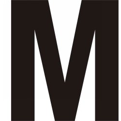 75mm Black Helvetica Bold Condensed Style Vinyl Letter M: Amazon.co.uk ...