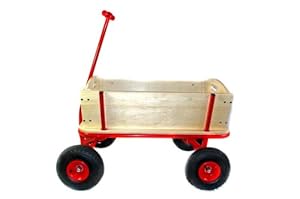 Amazon.com : Wooden Pull Hand Cart All Terain Wagon : Sports & Outdoors